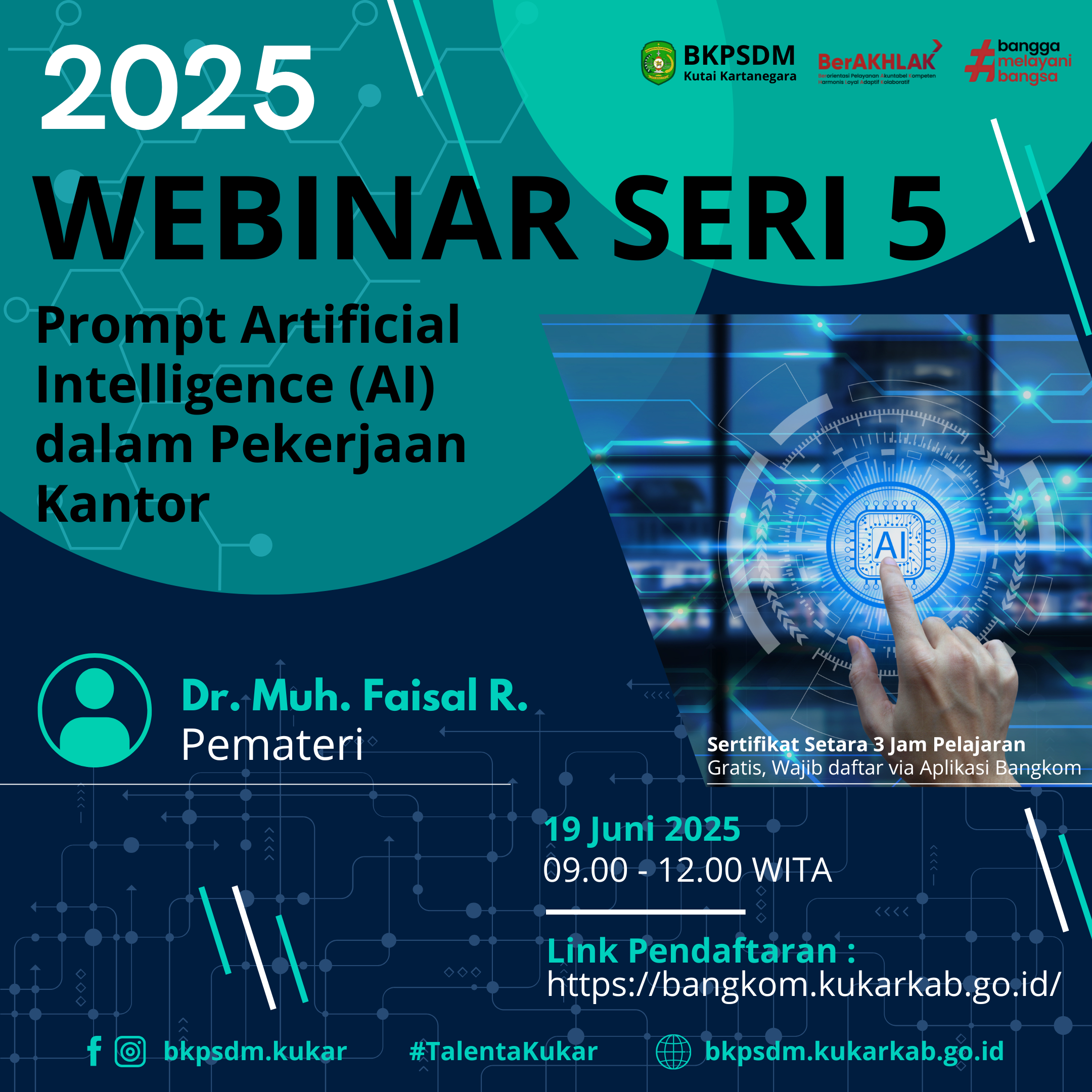 Webinar Seri 5 dengan Tema Prompt Artificial Intelligence (AI) Dalam Pekerjaan Kantor