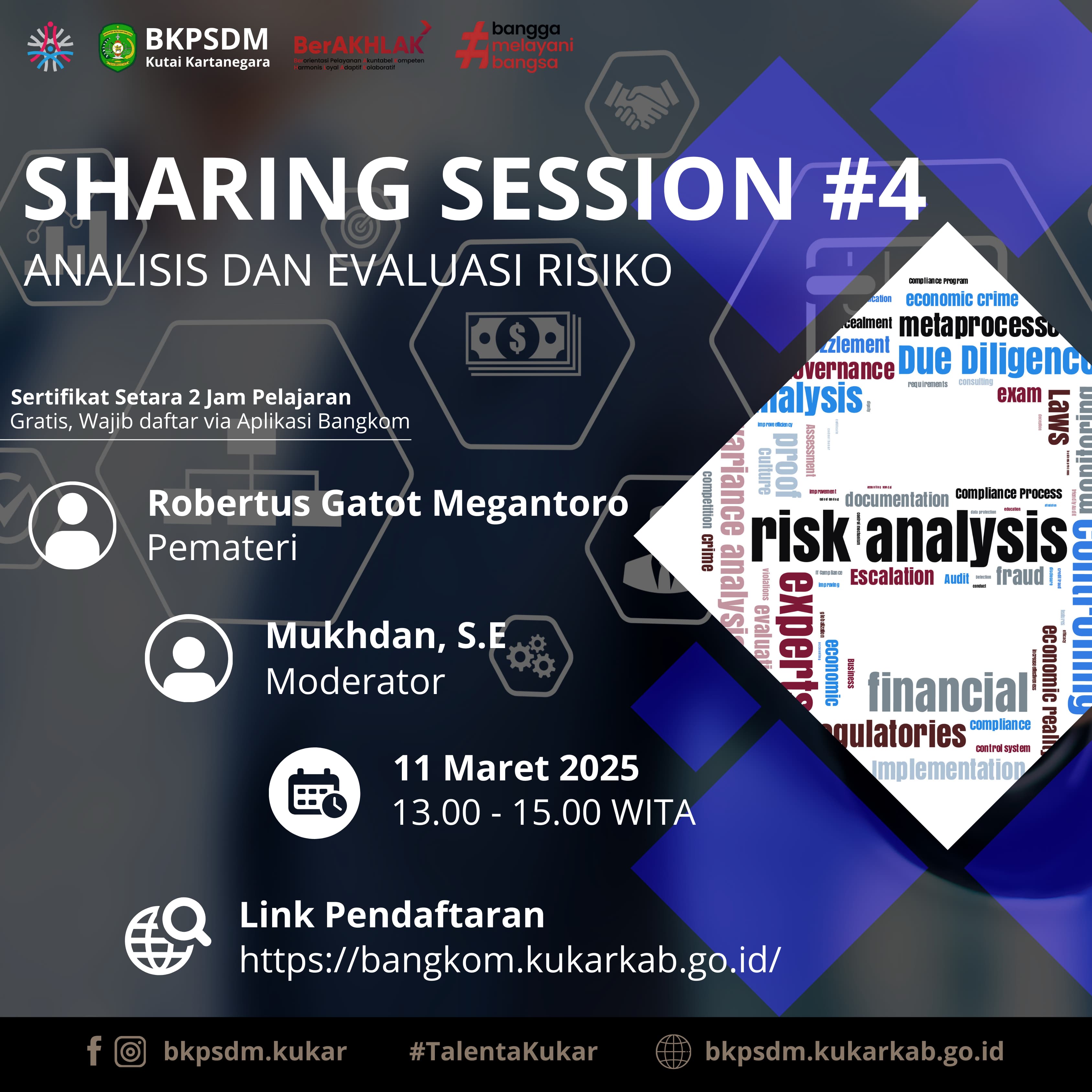 SHARING SESSION SERI 4 DENGAN TEMA ANALISIS DAN EVALUASI RISIKO